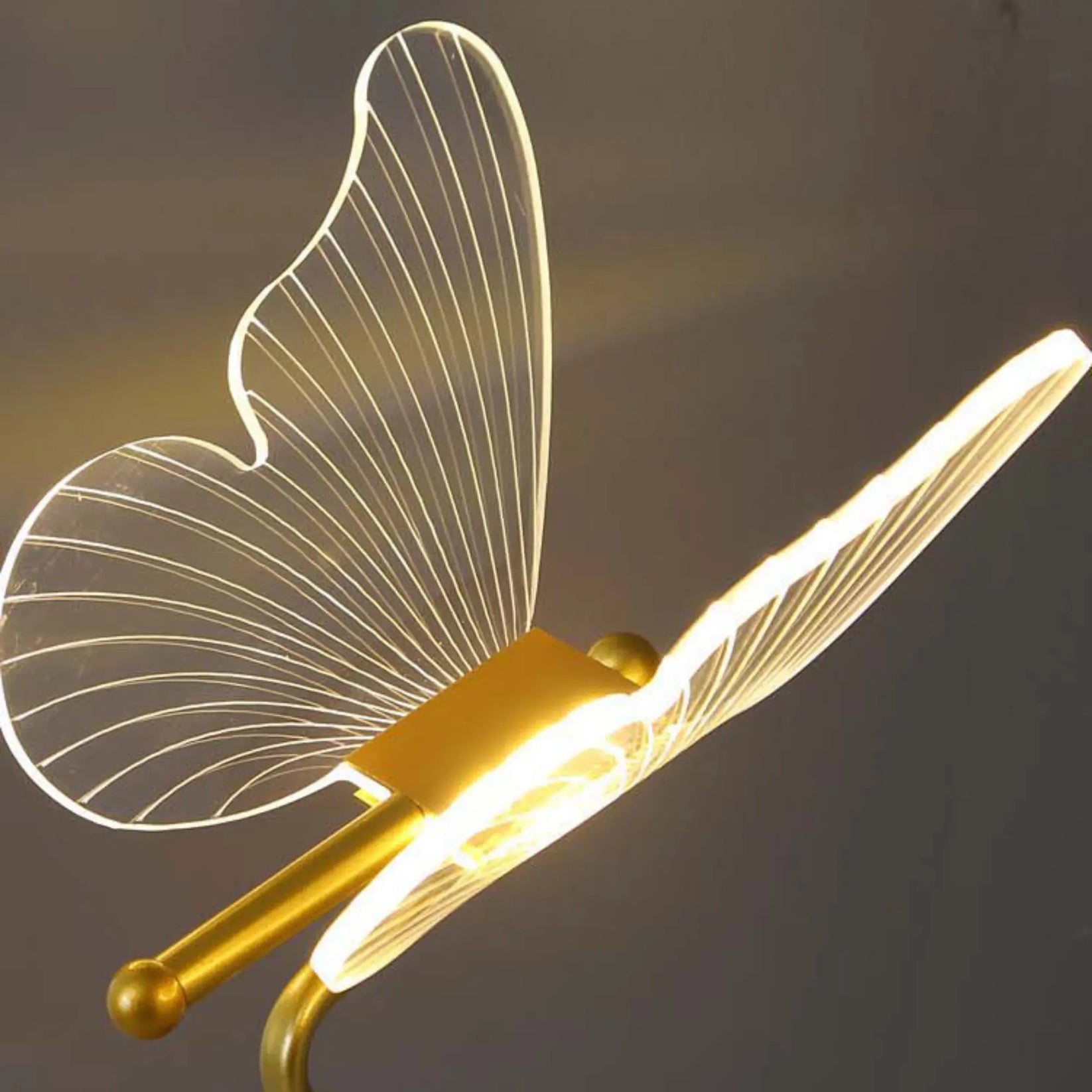Gold Butterfly LED Table Lamp: Cosy Home Decor - Creative Femininity