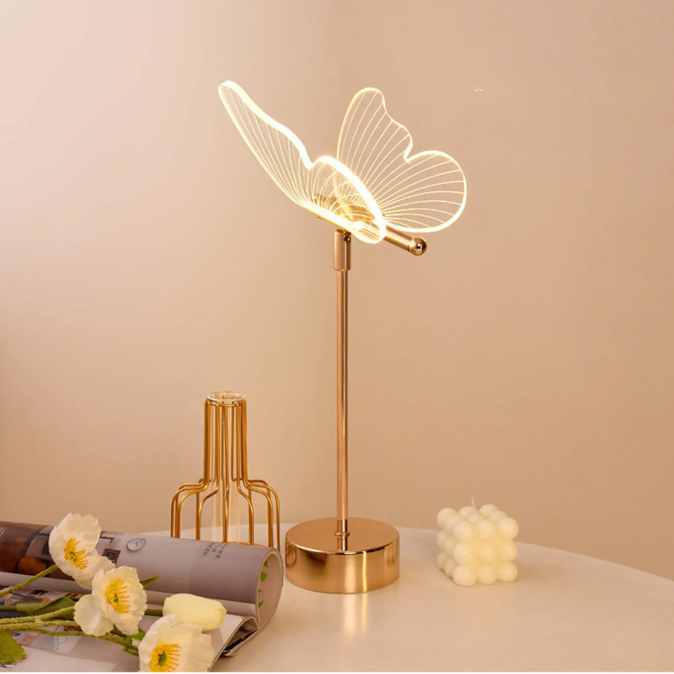 Gold Butterfly LED Table Lamp: Cosy Home Decor – Creative Femininity