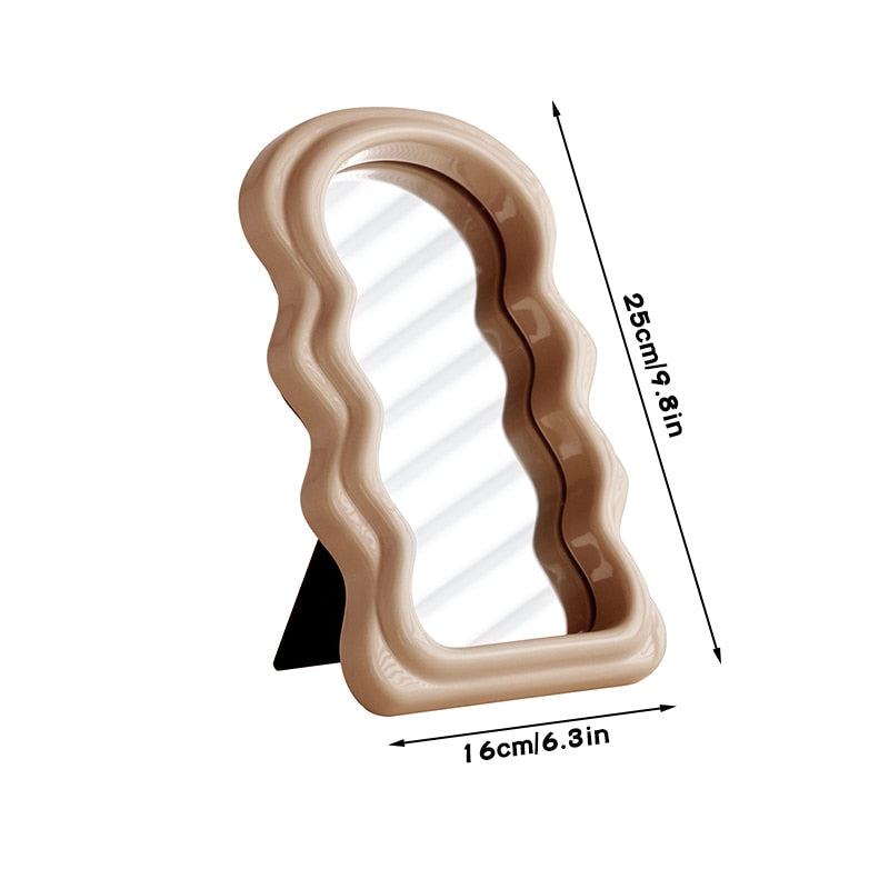 Wavy Table Top Mirror - Mirror Black - CreativeFemininity