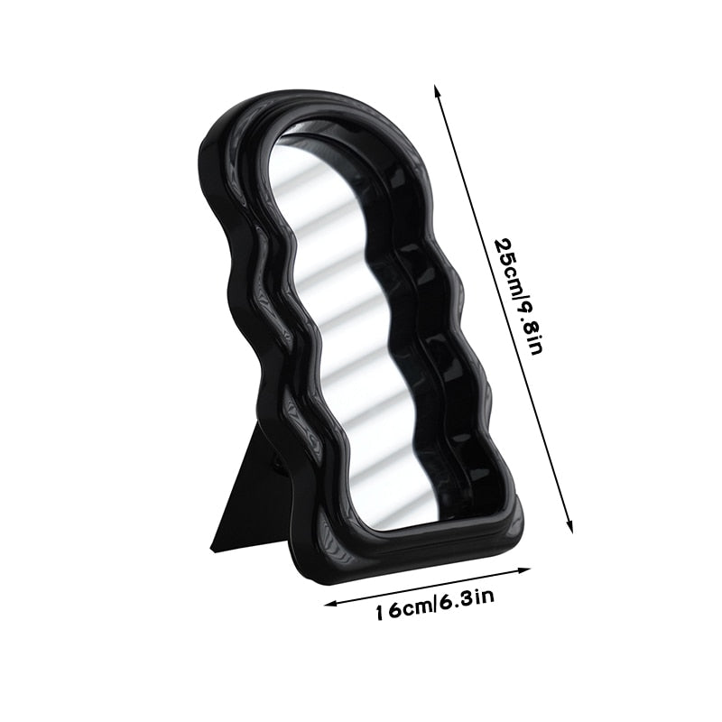 Wavy Table Top Mirror - Mirror Black - Creative Femininity
