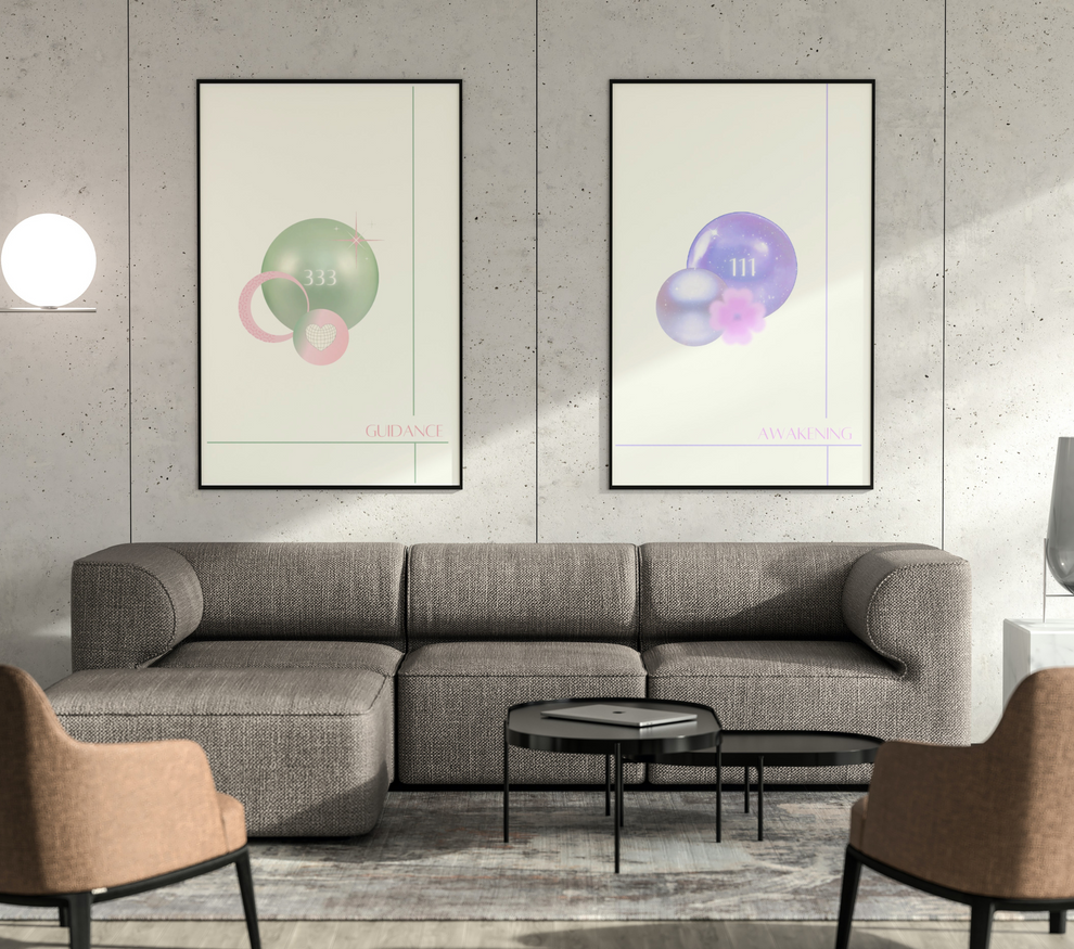 333 Angel Number Wall Art Print - Creative Femininity