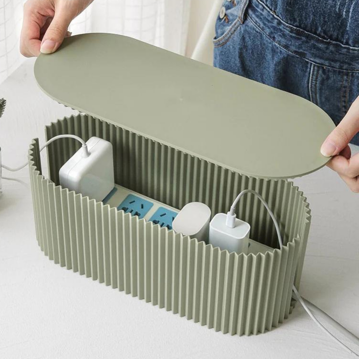 Stylish Nordic Cable Storage Box - Creative Femininity