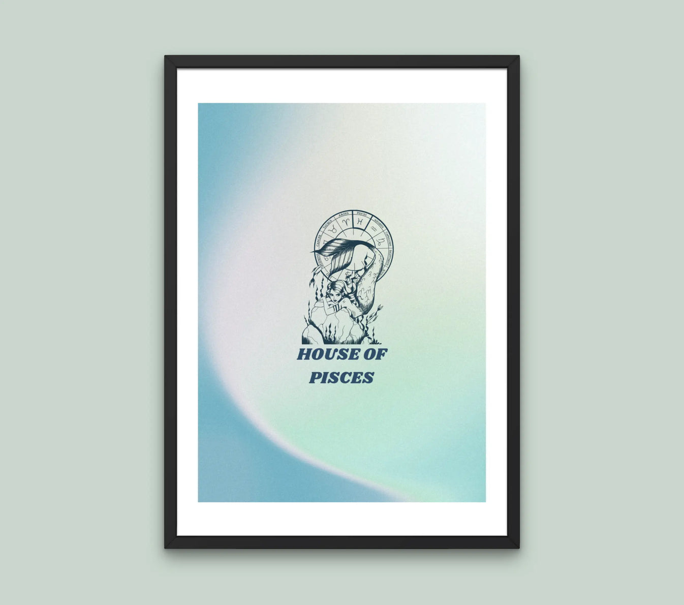 House Of Pisces Zodiac Wall Art Print - Creative Femininity