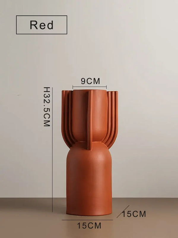 Modern Nordic Ceramic Vase - Rust - Creative Femininity