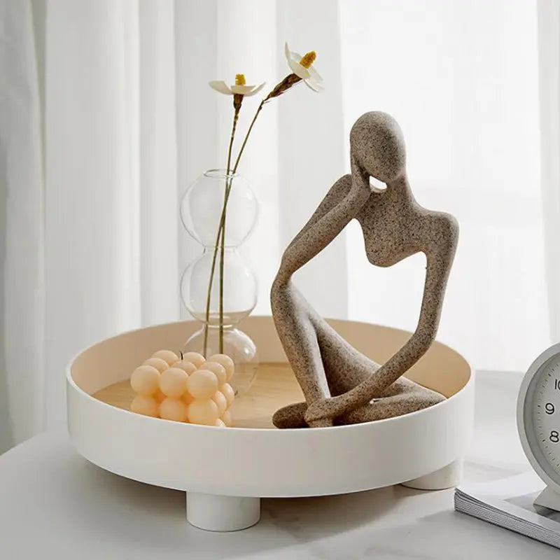 Modern Round Decorative Tray - Creative Femininity