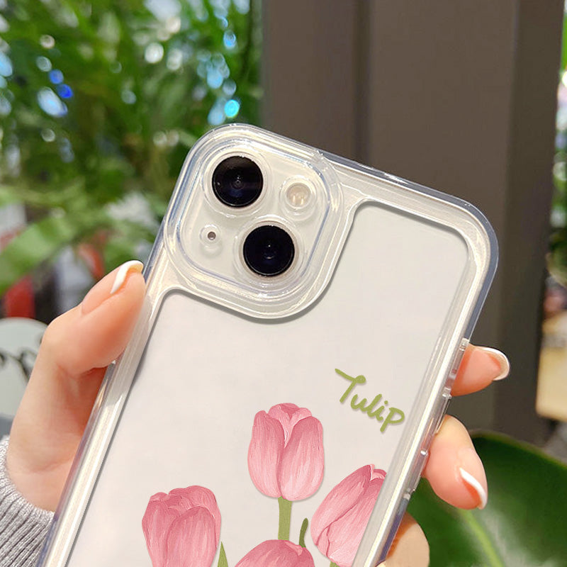 Pink Tulip Flower iPhone Case - Creative Femininity