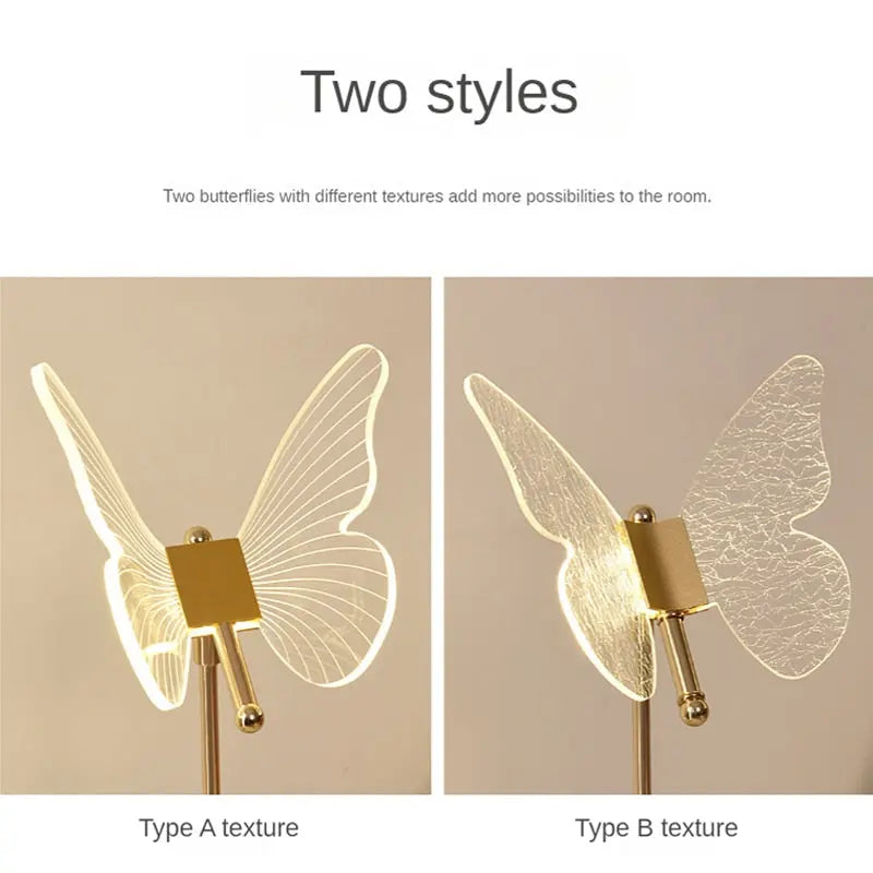 Gold Butterfly LED Table Lamp: Cosy Home Decor – Creative Femininity
