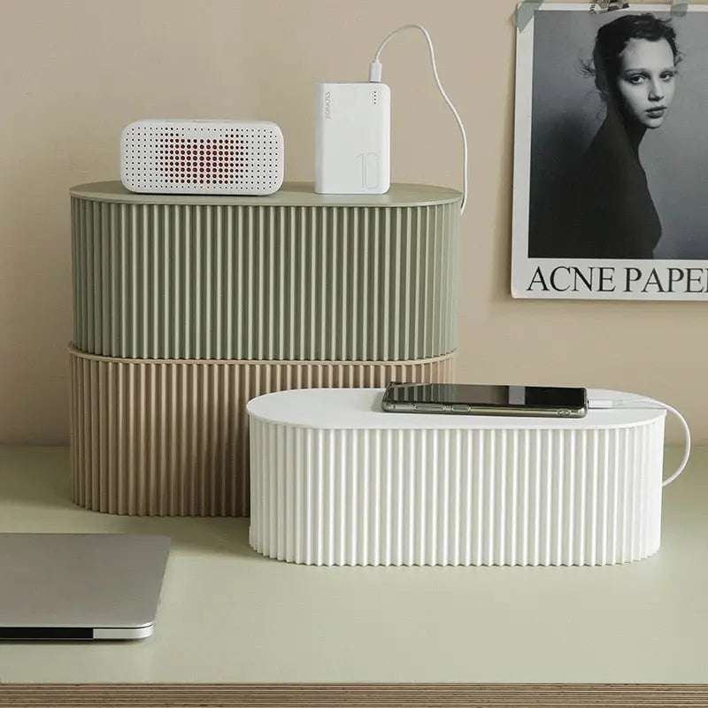 Stylish Nordic Cable Storage Box - Green small - Creative Femininity