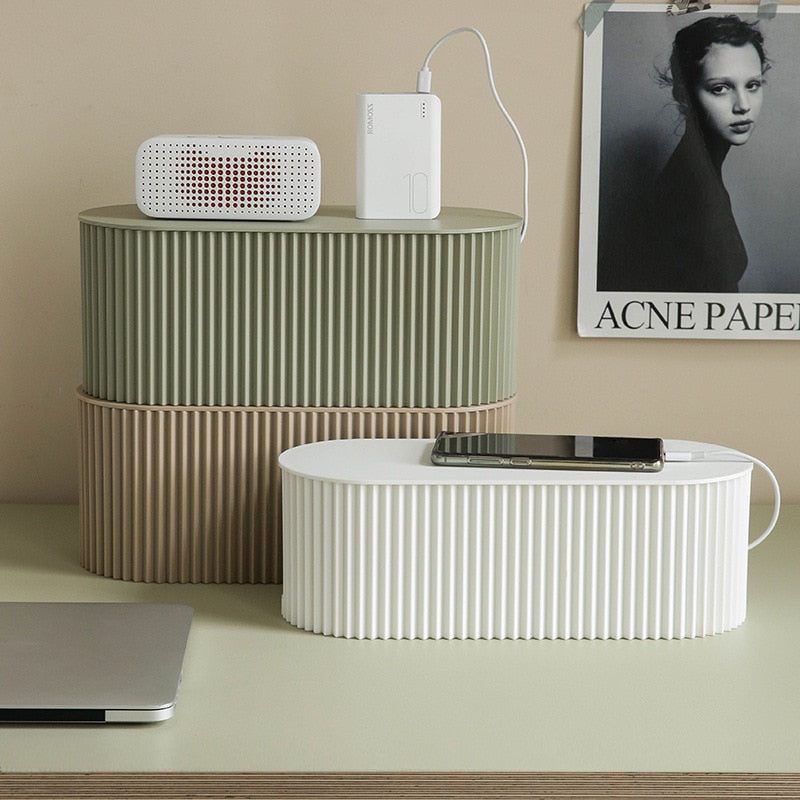 Stylish Nordic Cable Storage Box - Creative Femininity