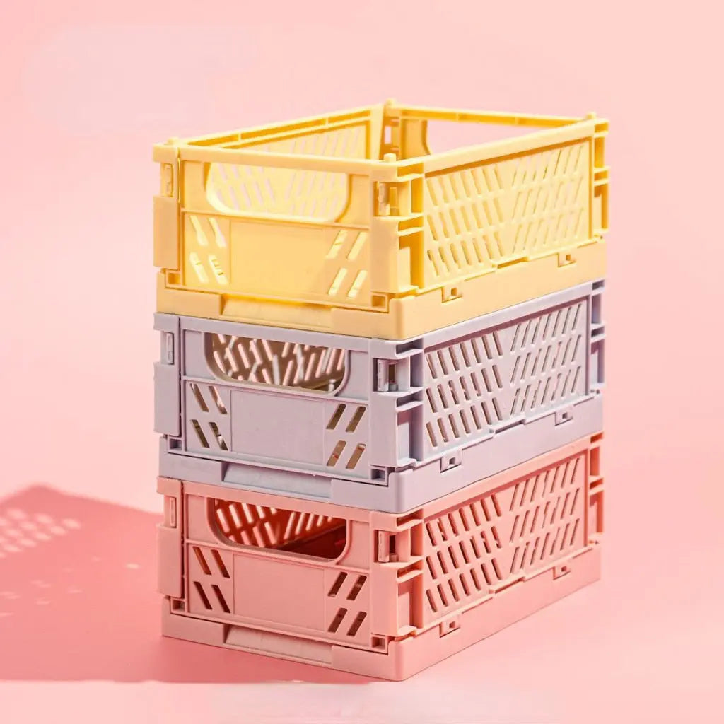 Stackable Pastel Storage Crate - Big Light Pink - Creative Femininity