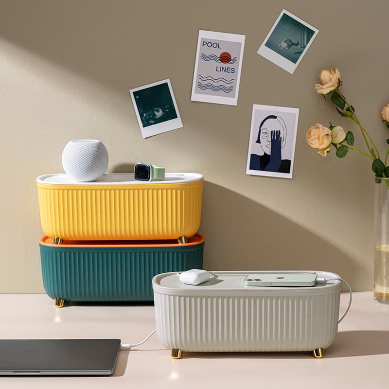 Modern Cable Management Storage Box - Creative Femininity