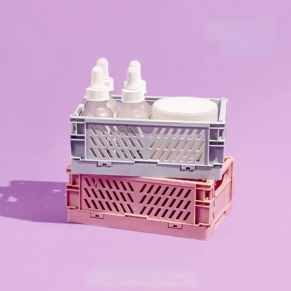Stackable Pastel Storage Crate - Big Grey - Creative Femininity