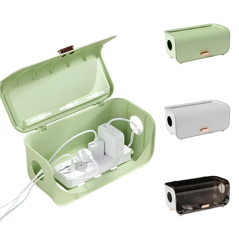Waterproof Cable Storage Box – Keep Cables Organized - Black - Creative ...