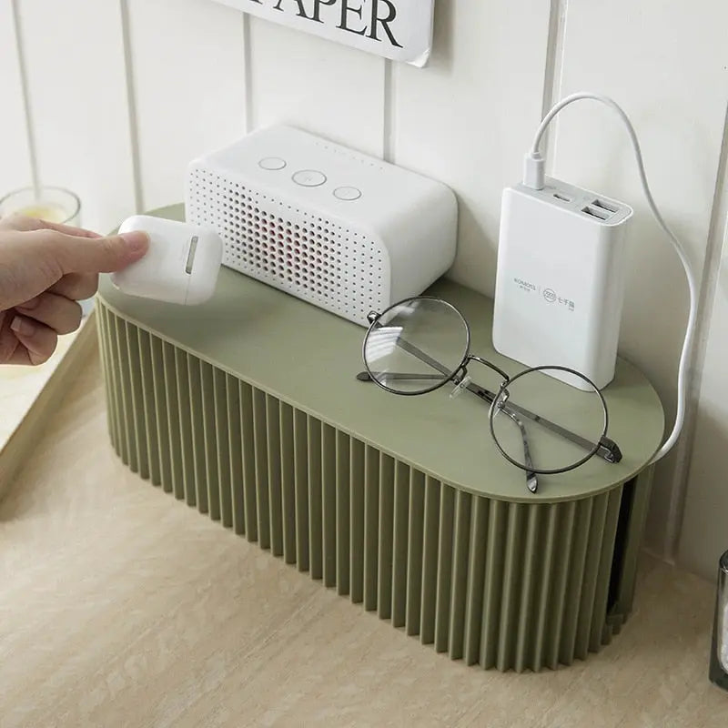 Stylish Nordic Cable Storage Box - Green small - Creative Femininity