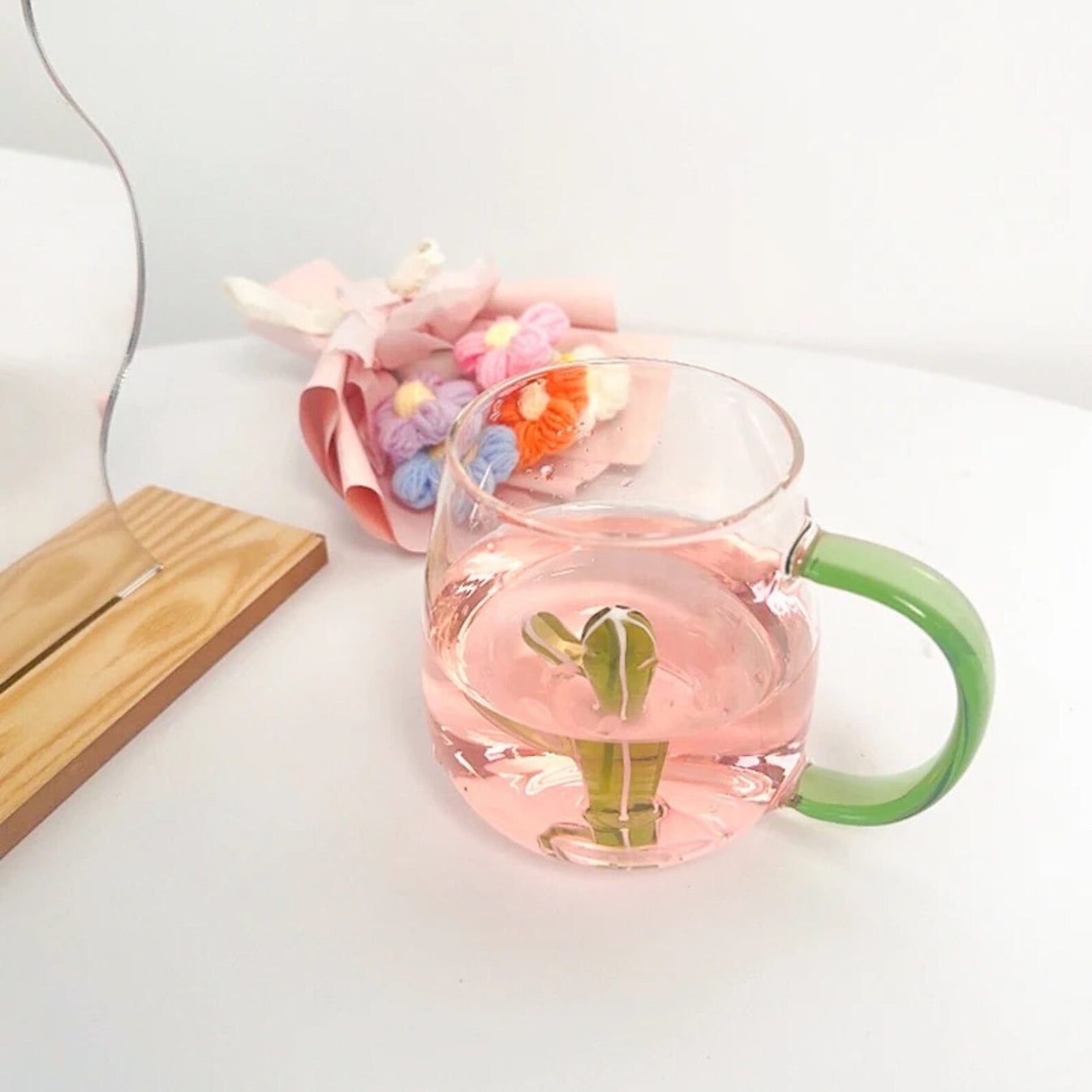 Kawaii 3D Glass Cup - Creative Femininity
